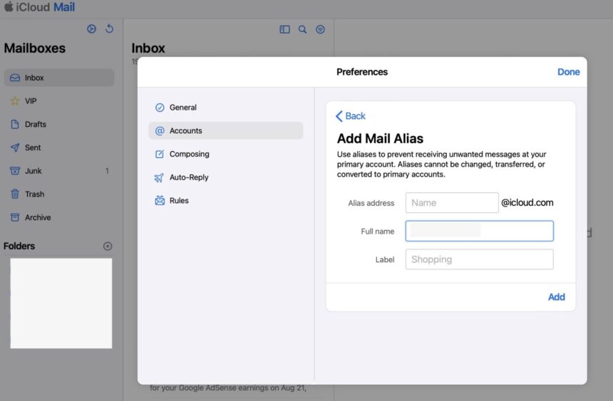 How to create an iCloud email alias - Absolute Geeks UAE